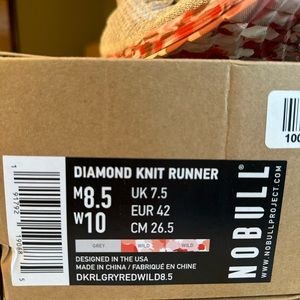 NOBULL | Shoes | No Bull Diamond Knit Runner Greyred Redwild Mens 85 ...